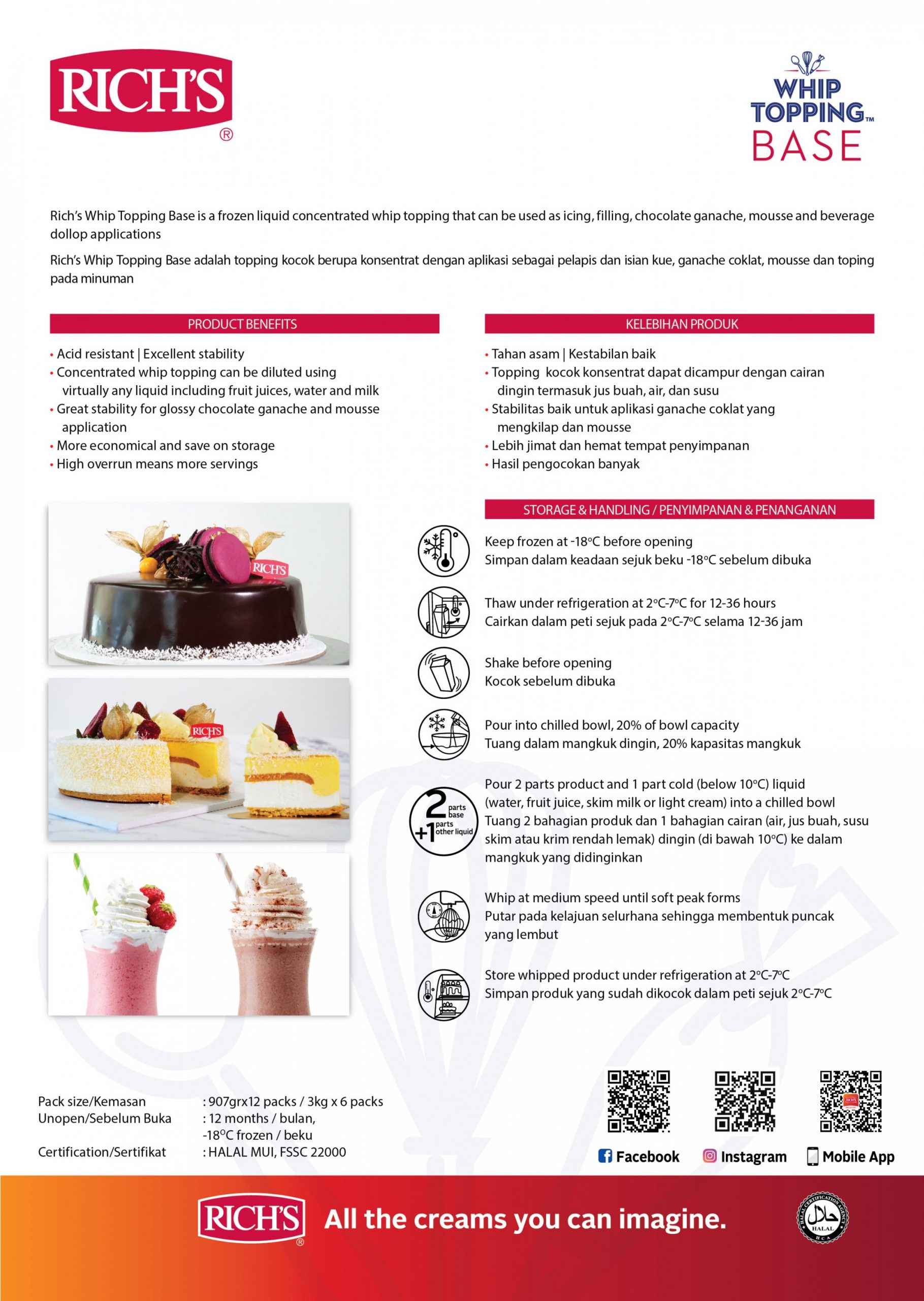 Rich’s Whip Topping Base – Rich Products Malaysia