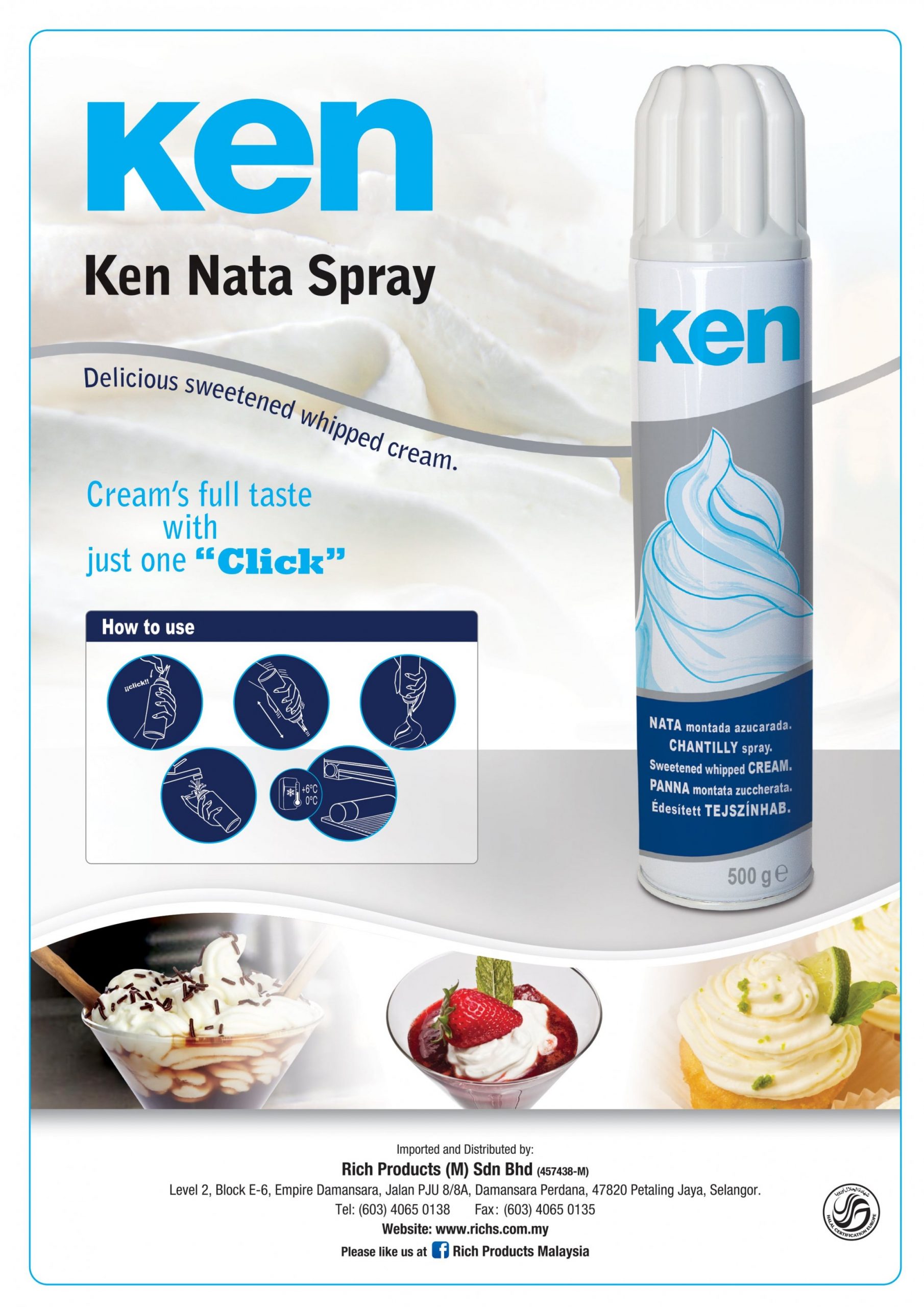 Ken Nata Aerosol Cream – Rich Products Malaysia